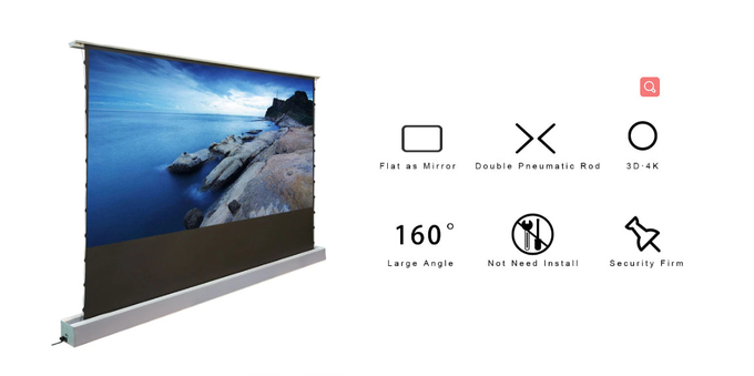 Durable Free Standing Projector Screen ALR Electric Floor Rising